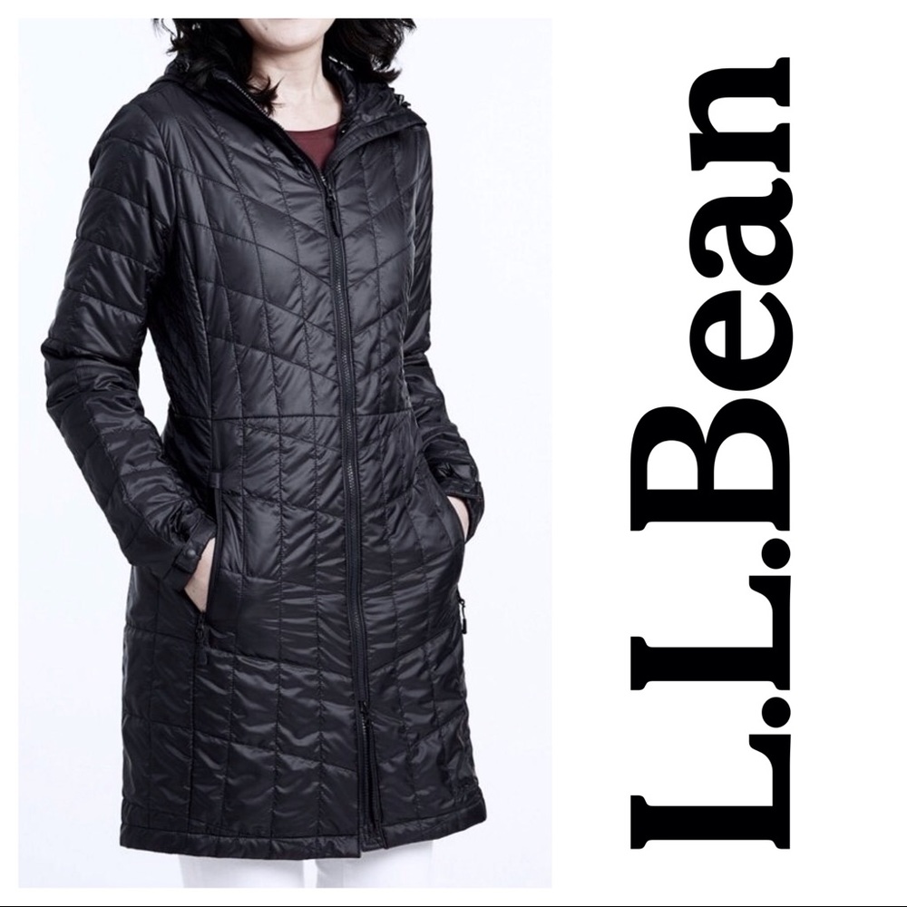 L.L. Bean Primaloft Packaway Long Puffer Coat - Gem